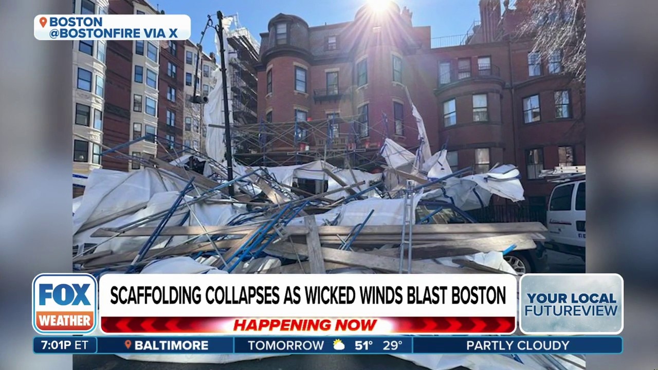 Wicked winds blast Boston with over 50 mph gusts