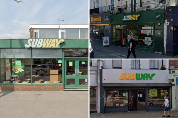 All the Subway branches in the BCP area ranked from best to worst