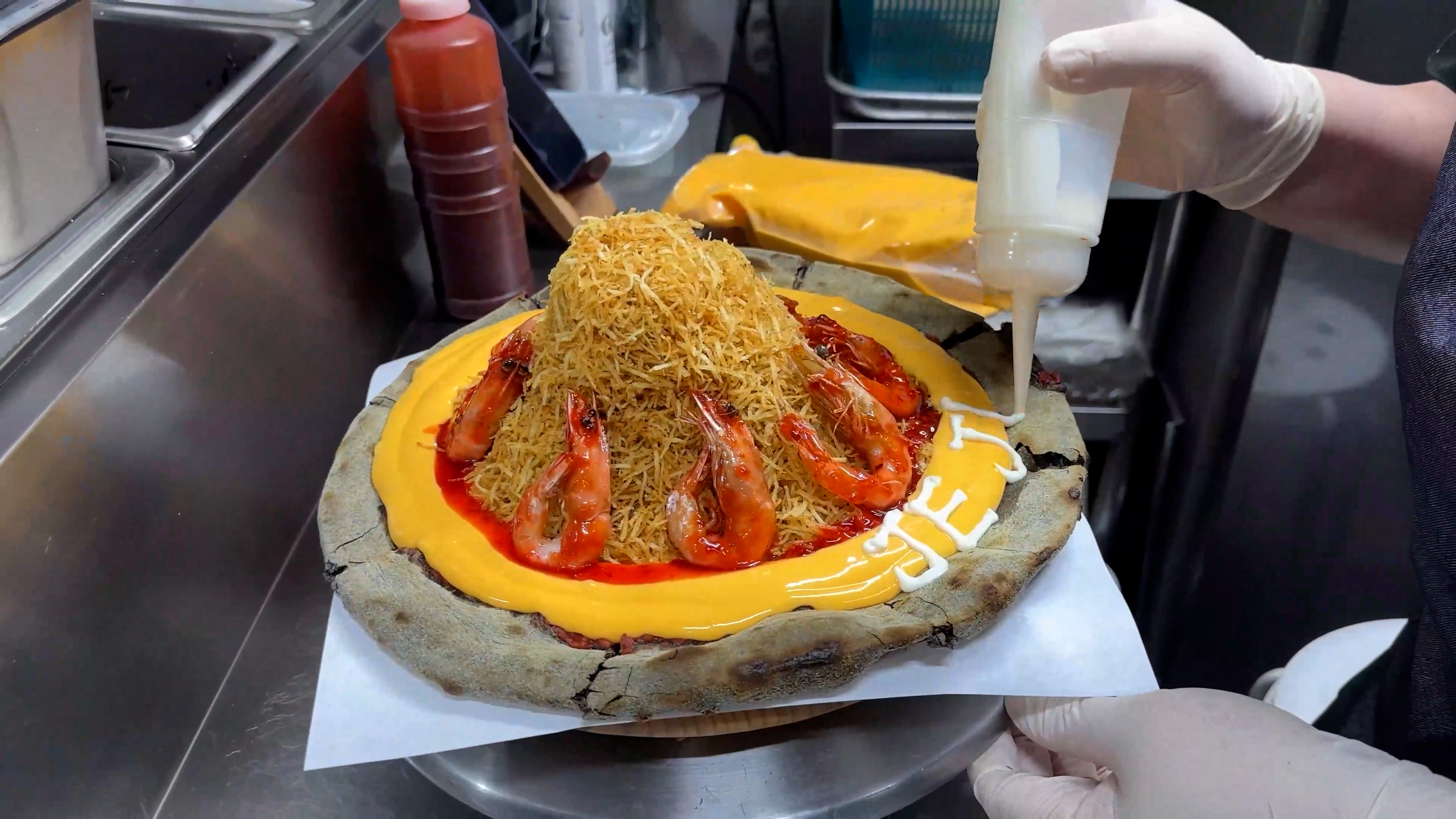 INSANE VOLCANO PIZZA! 🌋 Jeju’s Most Unique Pizza Experience!