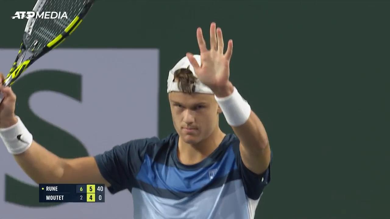 Rune edges past Moutet 6-2 6-4 to reach Indian Wells Round of 32