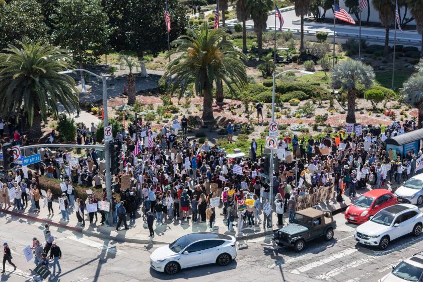 'What would Albert do?': Scientists from UCLA, USC protest Trump's ...