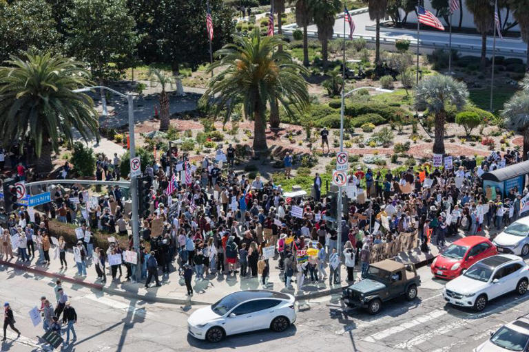 'What would Albert do?': Scientists from UCLA, USC protest Trump's ...