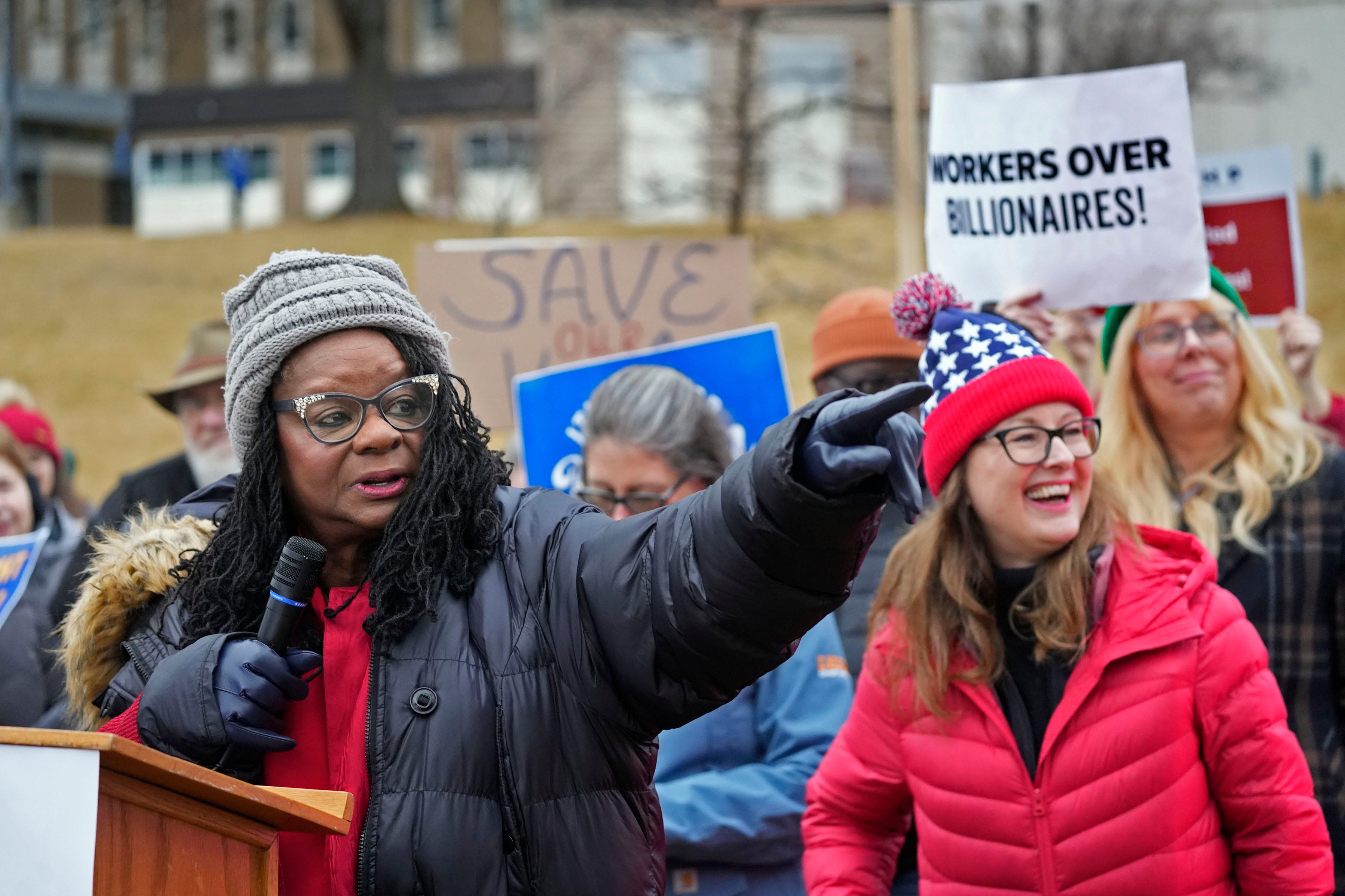 Milwaukee VA workers, supporters rally after recent firings