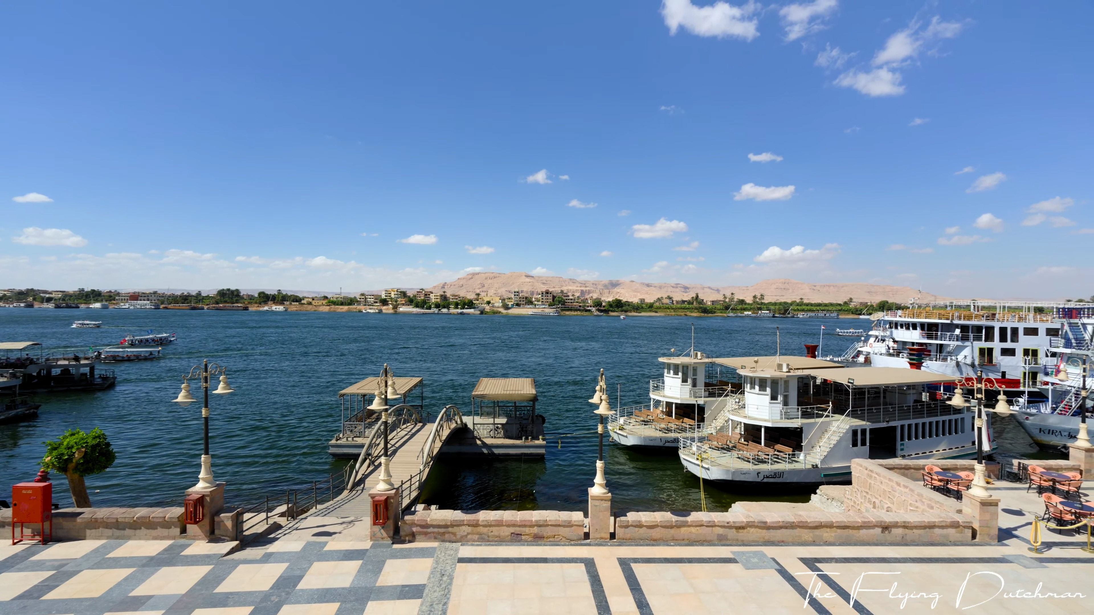 Exploring Luxor Cruise Port - A Tranquil Walk Along the Nile River (4K)