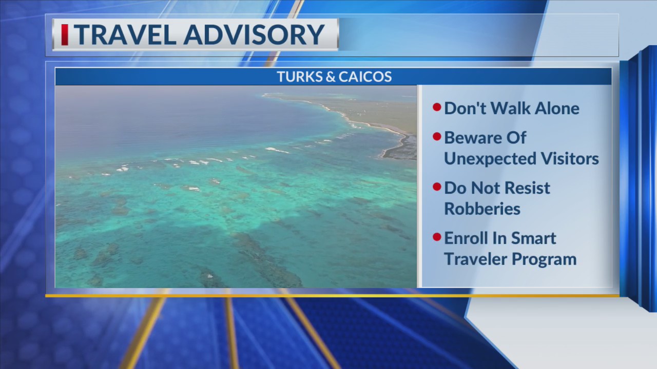 US travel advisory for Turks and Caicos Islands updated