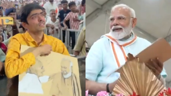 PM Modi's heartfelt gesture leaves man in tears: Artist gets emotional ...