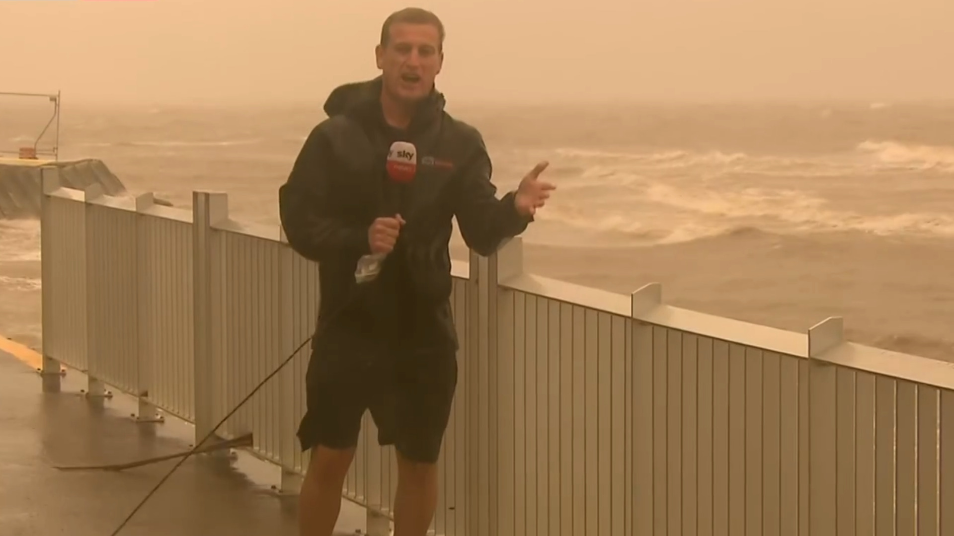‘Intense cyclonic conditions’: TV reporter crosses live from ex-cyclone ...