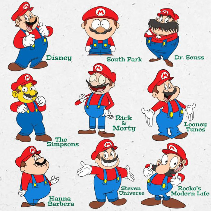 Artist Reimagines Famous Characters In Different Cartoon Styles, Here ...