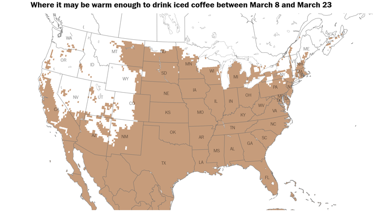 Much of the U.S. will soon have temperatures higher than 70 degrees ...