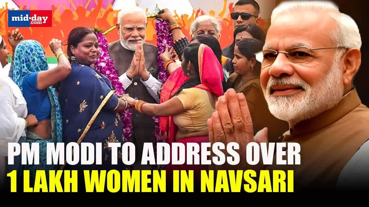 Women’s Day 2025: PM Modi felicitated at the Lakhpati Didi program at Vansi-Borsi in Navsari