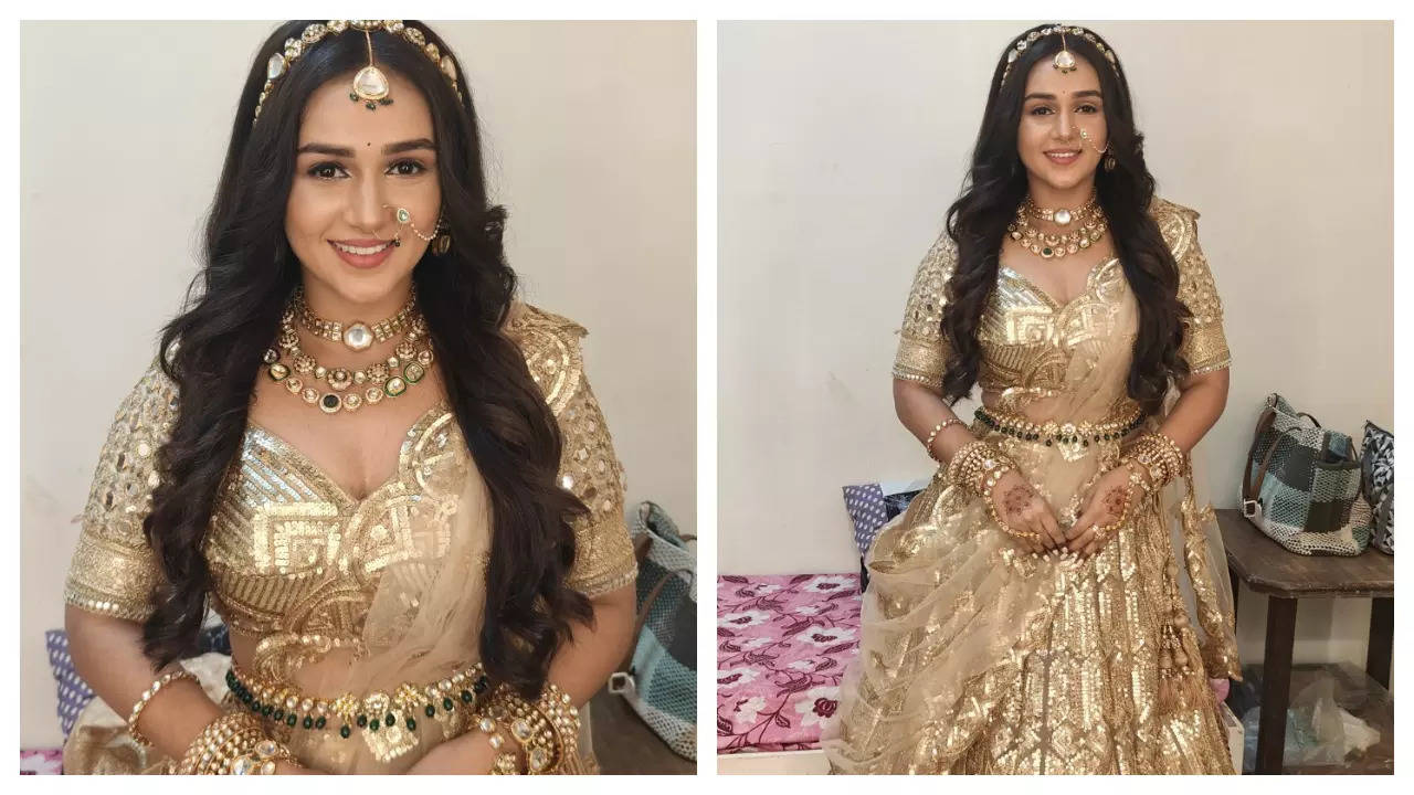 Rachana Mistry's golden bridal look in Jagriti-Ek Nayi Subah sets a new ...