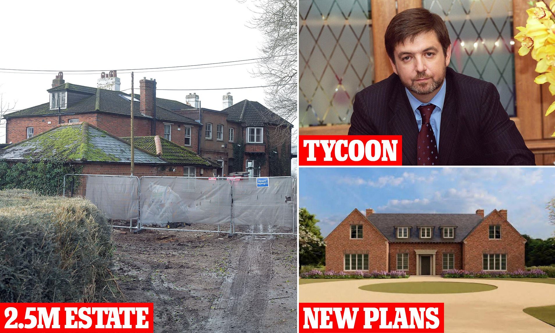 Russian tycoon to bulldoze his house and build huge new mansion