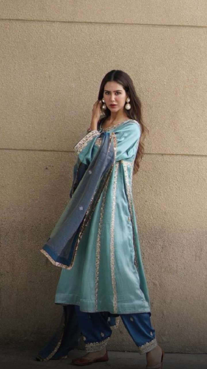 Vibrant Suit Sets By Sonam Bajwa For Roka Ceremony