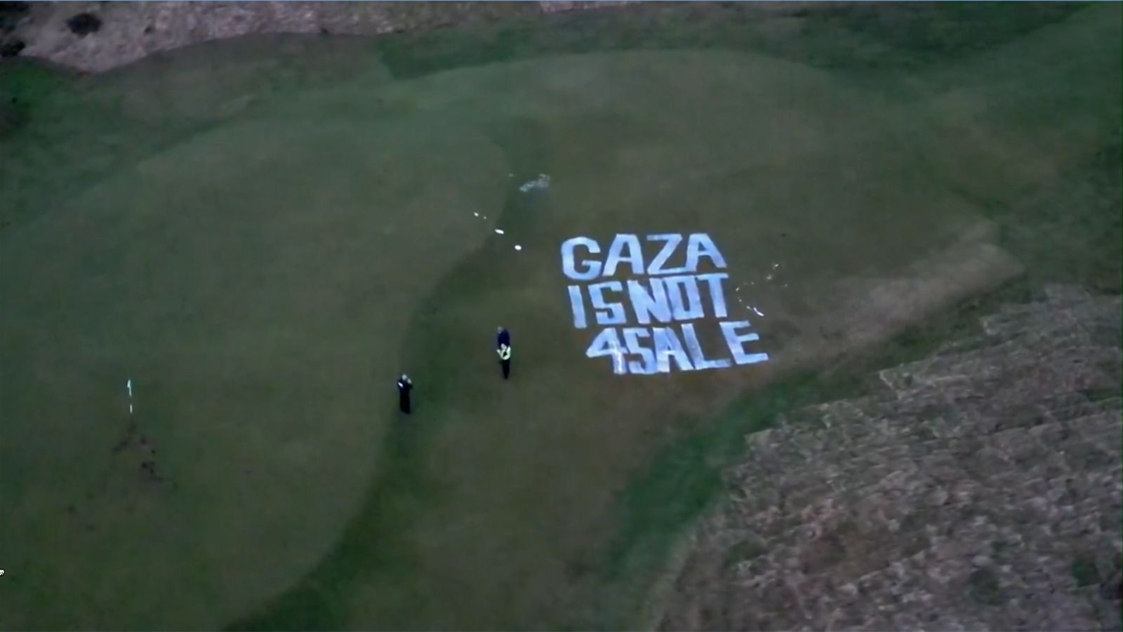 'Gaza not for sale' on Trump golf course