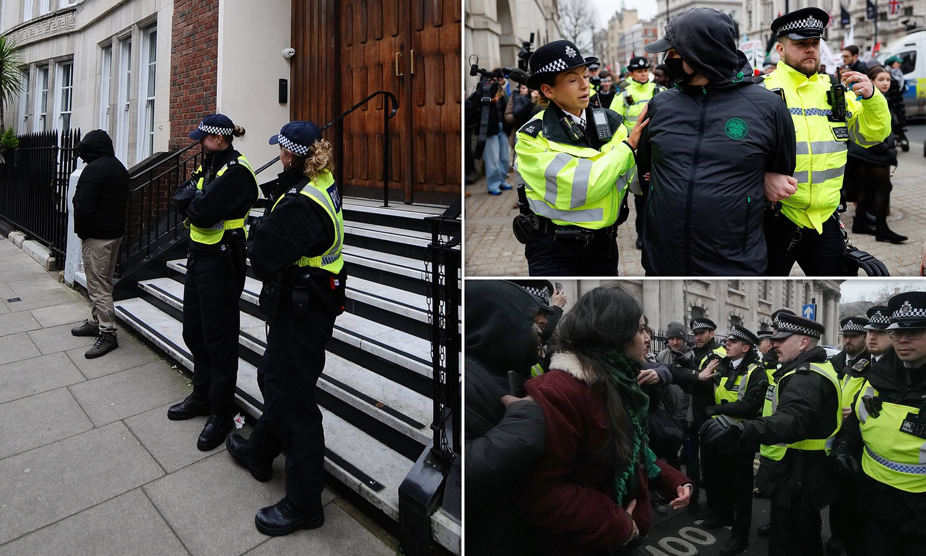 Met Police block pro-Palestine marchers from gathering at synagogue