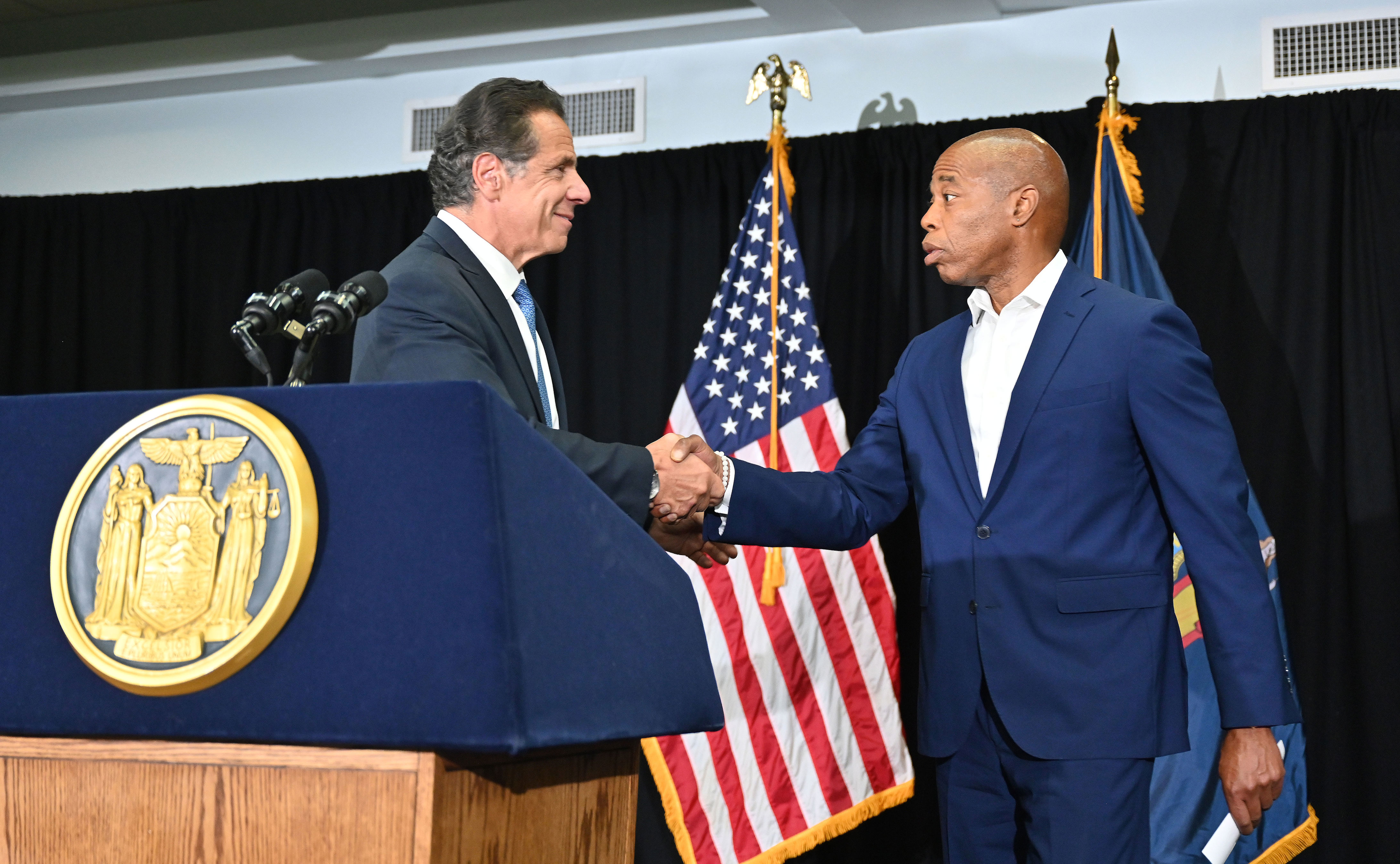 Andrew Cuomo and Eric Adams are in a high-stakes staring contest