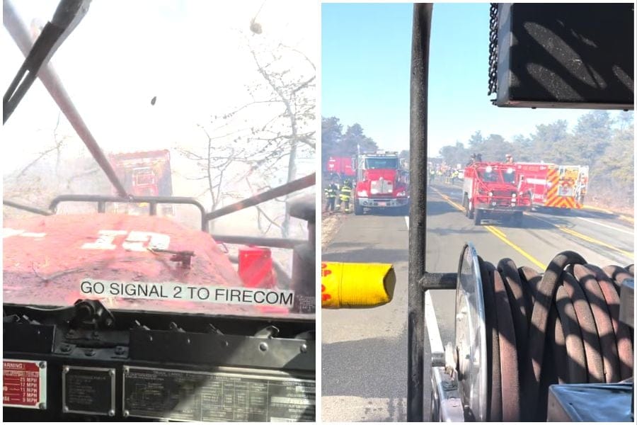 Exclusive VIDEO: Manorville Firefighters enter thick of Pine Barrens ...