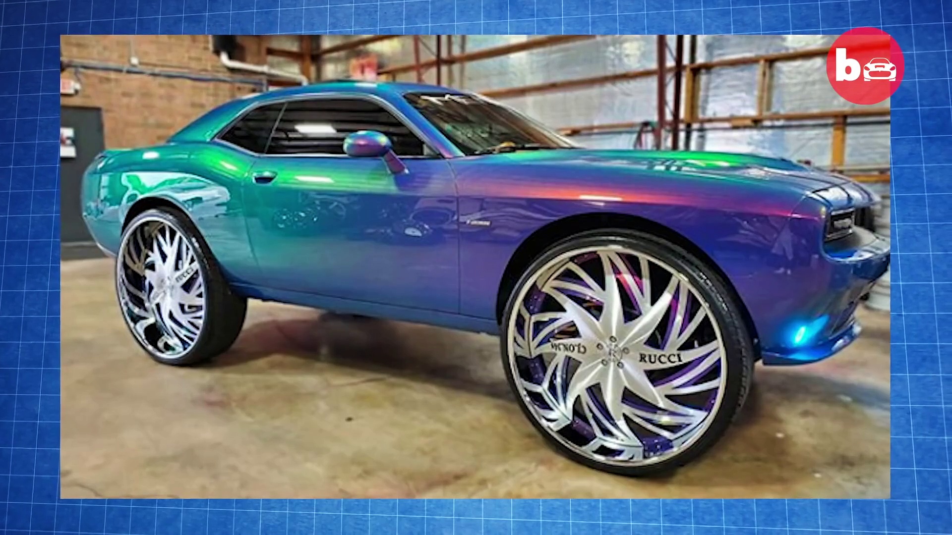 Customized Dodge Challenger Boasts MASSIVE 34-Inch Rims