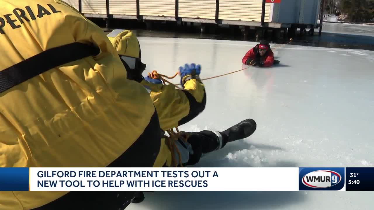 Gilford Fire Department tests out new tool to help with ice rescues
