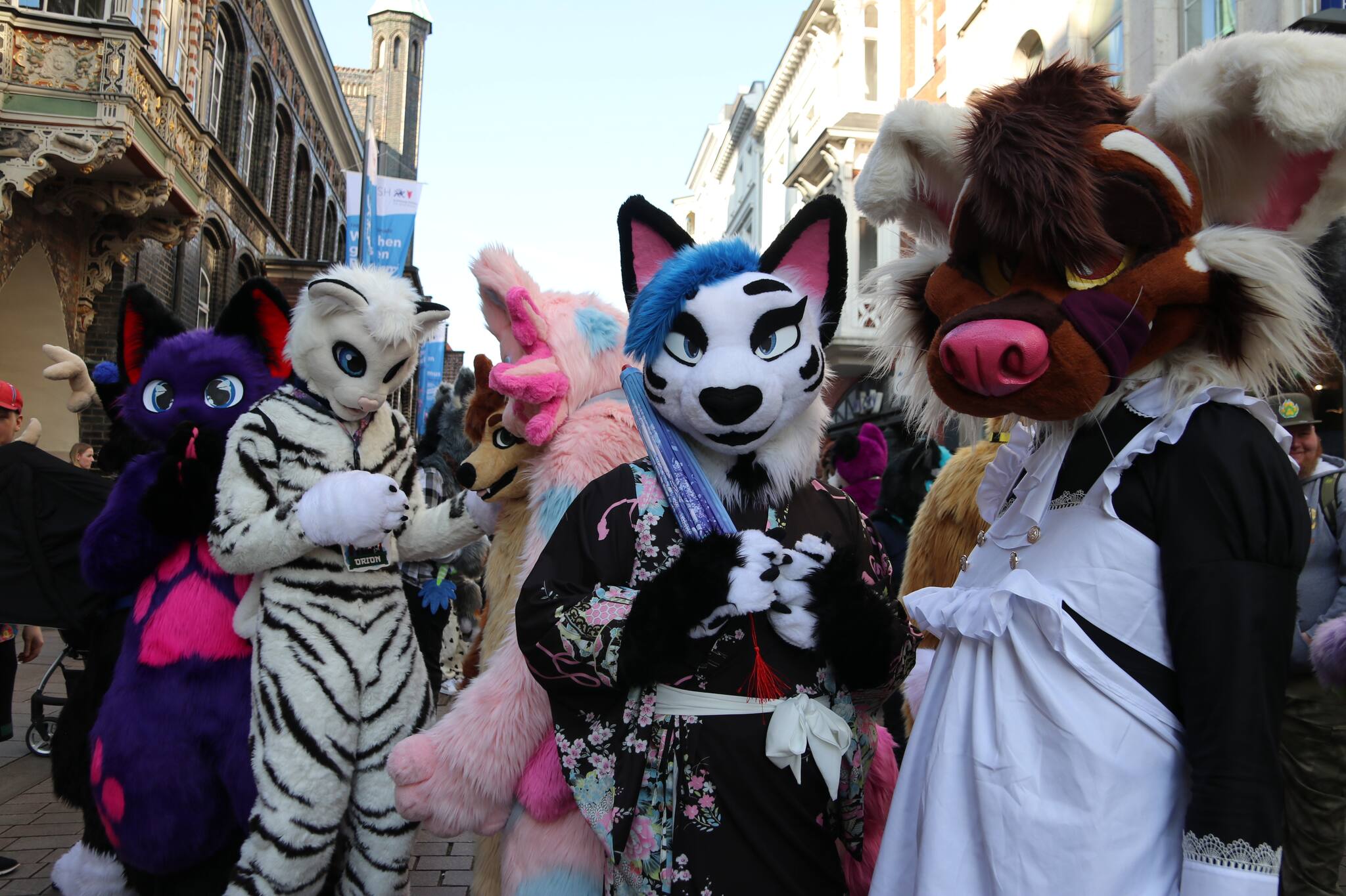 Fursuit-Walk in Lübeck: Furrys begeistern mit ihren Tierkostümen