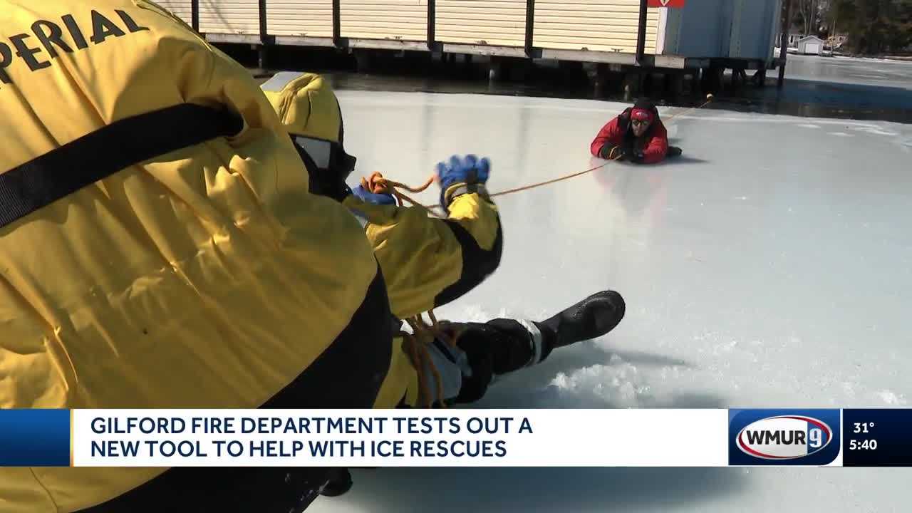 Gilford Fire Department tests out new tool to help with ice rescues