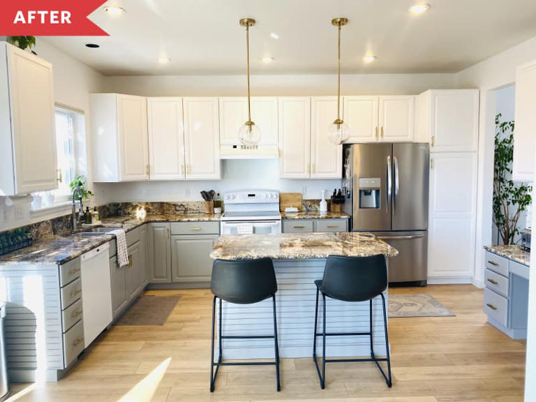 This '90s kitchen looks completely different - and the countertops stayed