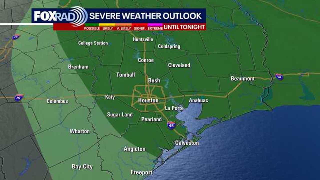 Houston weather radar: Evening cold front brings low severe storms ...