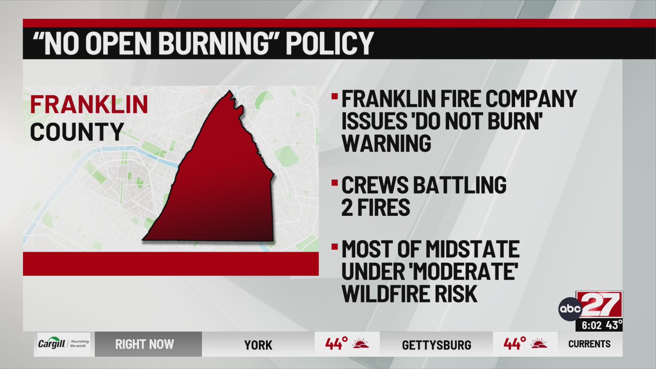 Fire crews respond to two fires in Franklin County; Fire Co. issues “No ...