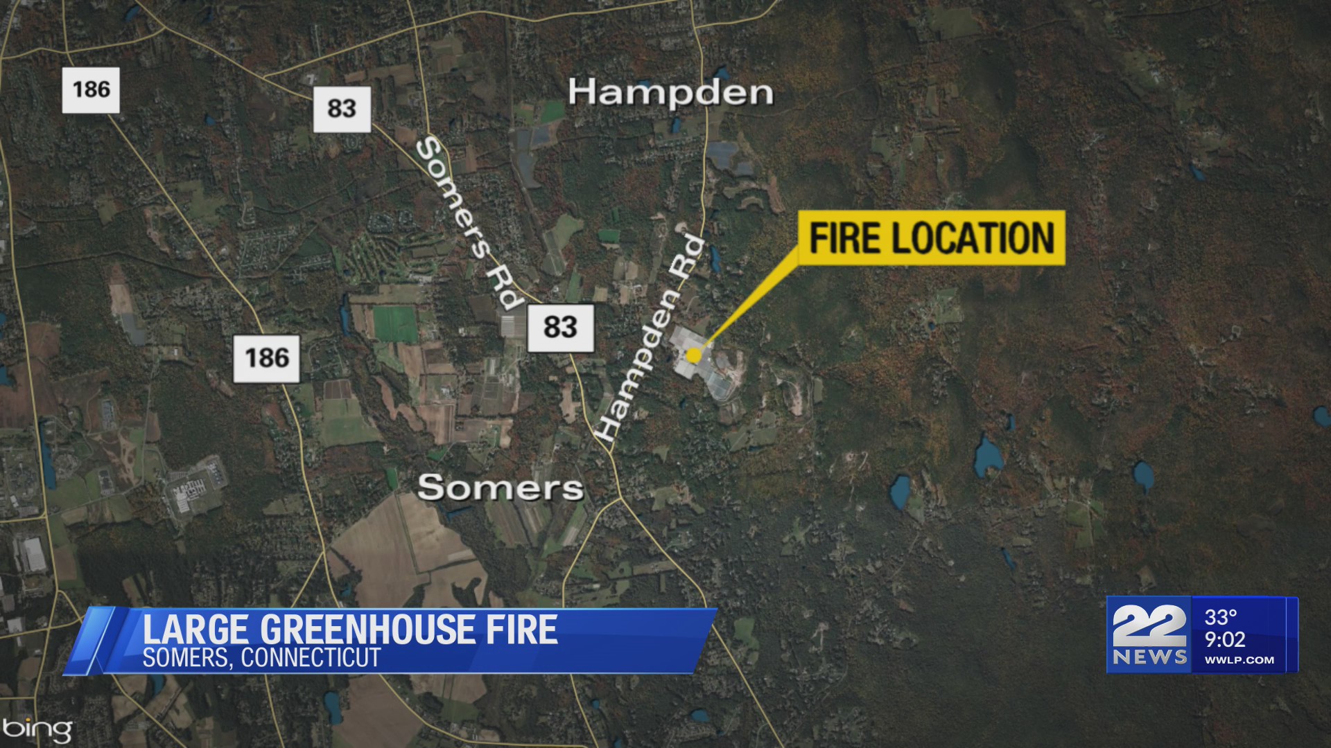 Four-alarm greenhouse fire in Somers