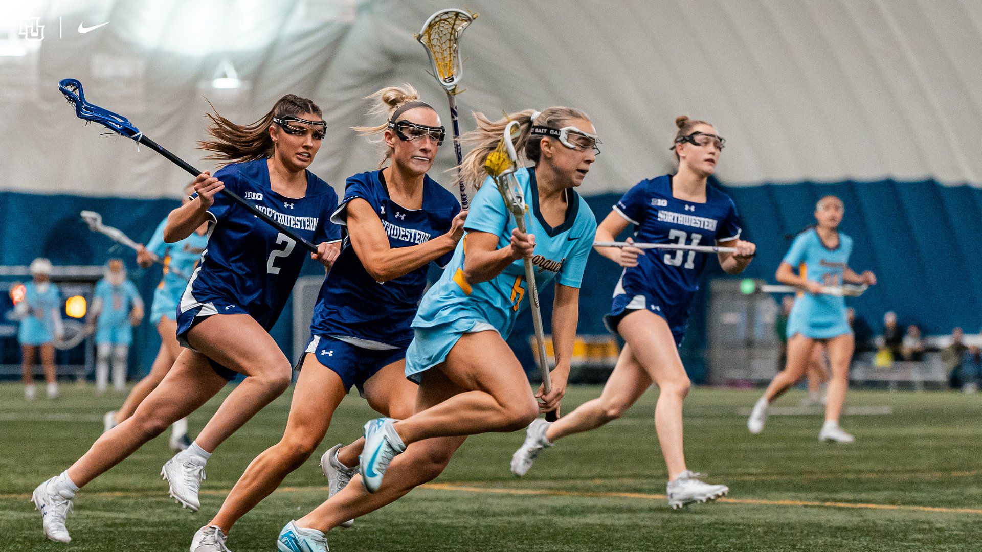 Lacrosse: No. 3 Northwestern decisively defeats Marquette 19-9