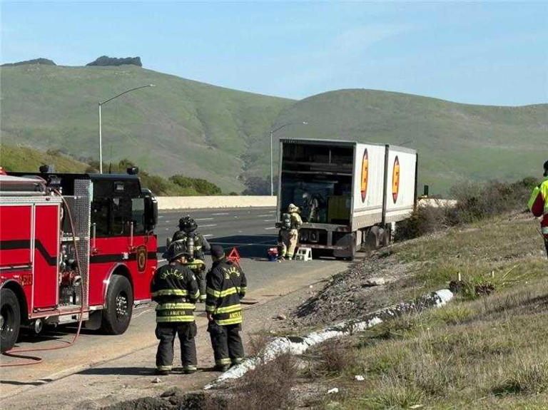 Roadway restrictions in place due to a hazmat situation on I-80 in Vallejo