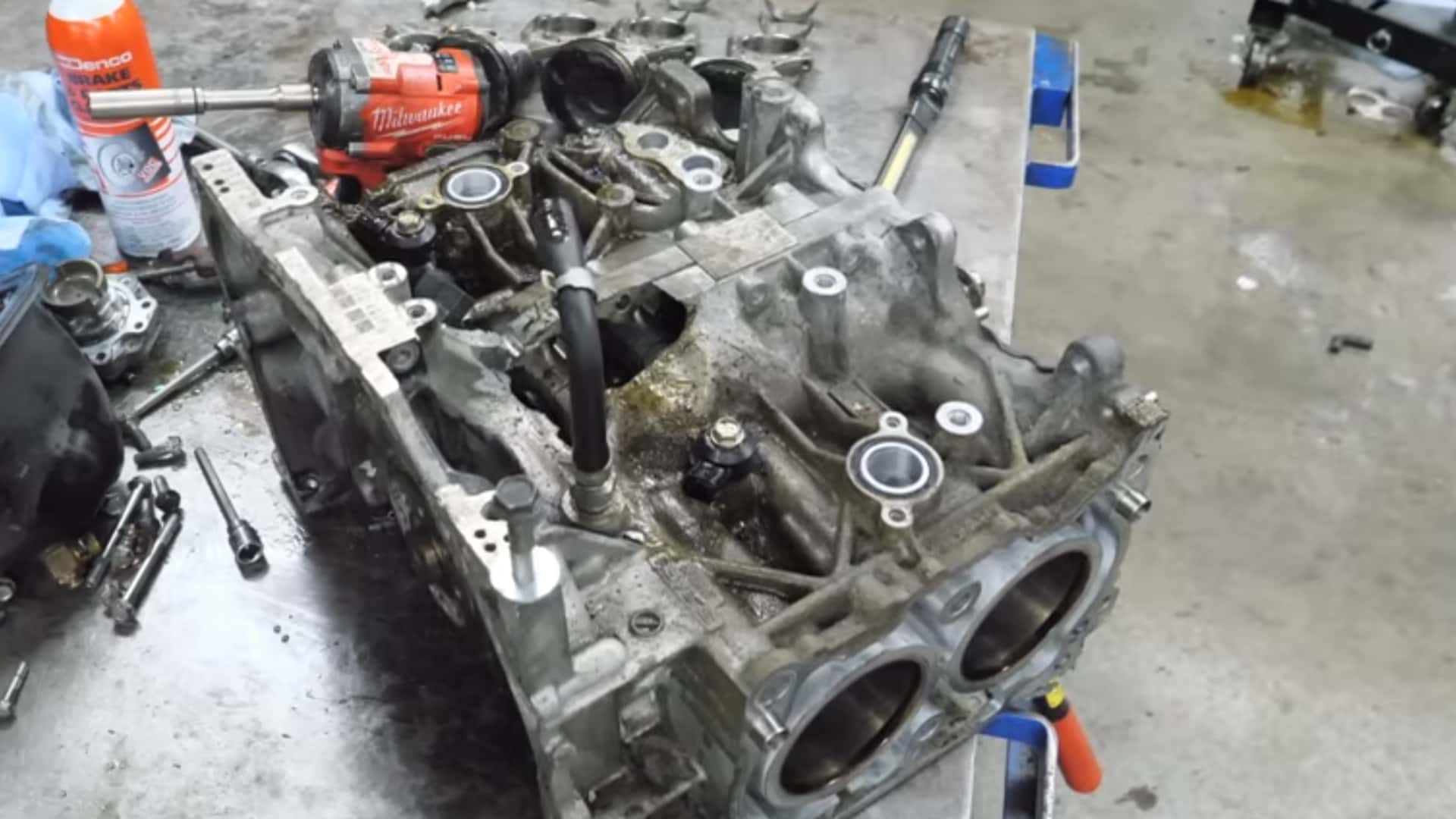 This Subaru WRX Blew Up So Bad There's a Hole In the Top of the Engine