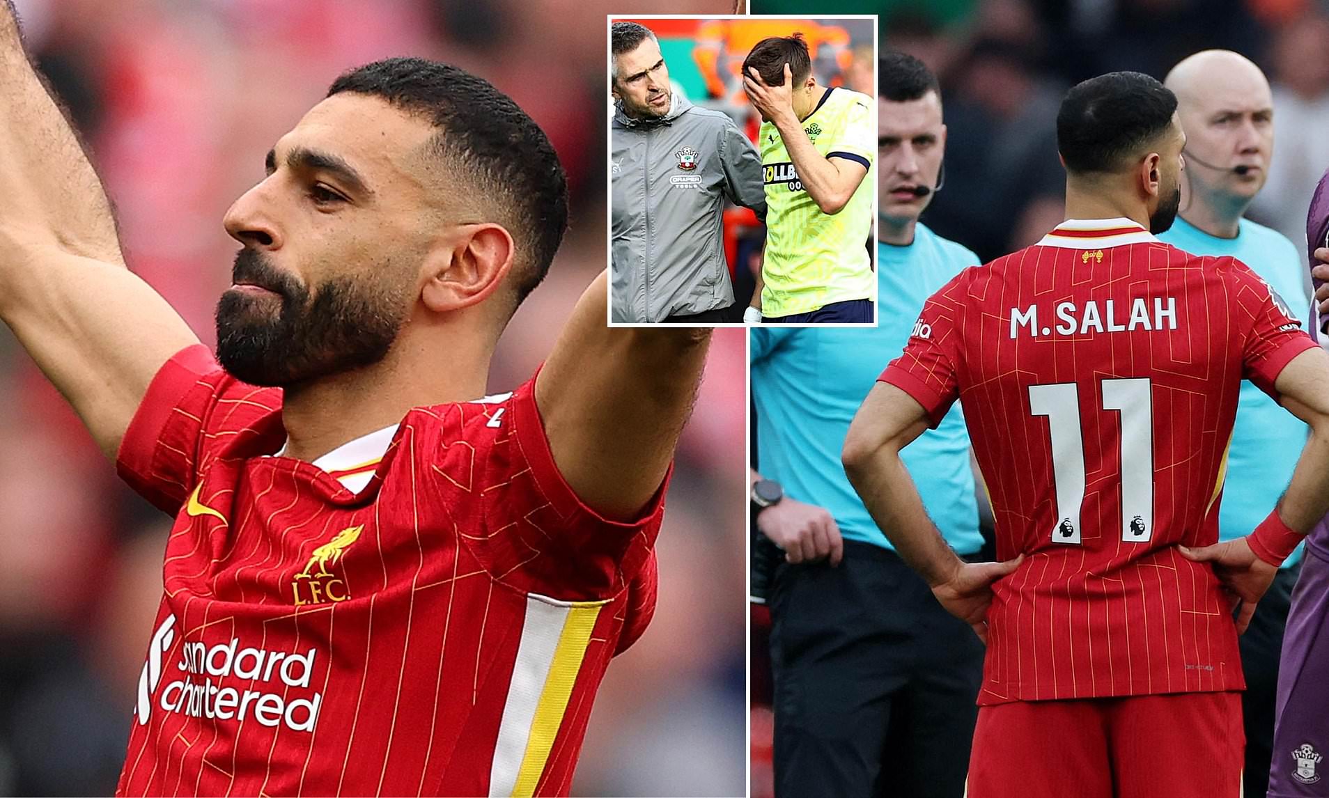 Eagle-eyed fans spot the moment quick-thinking Mohamed Salah intervenes ...