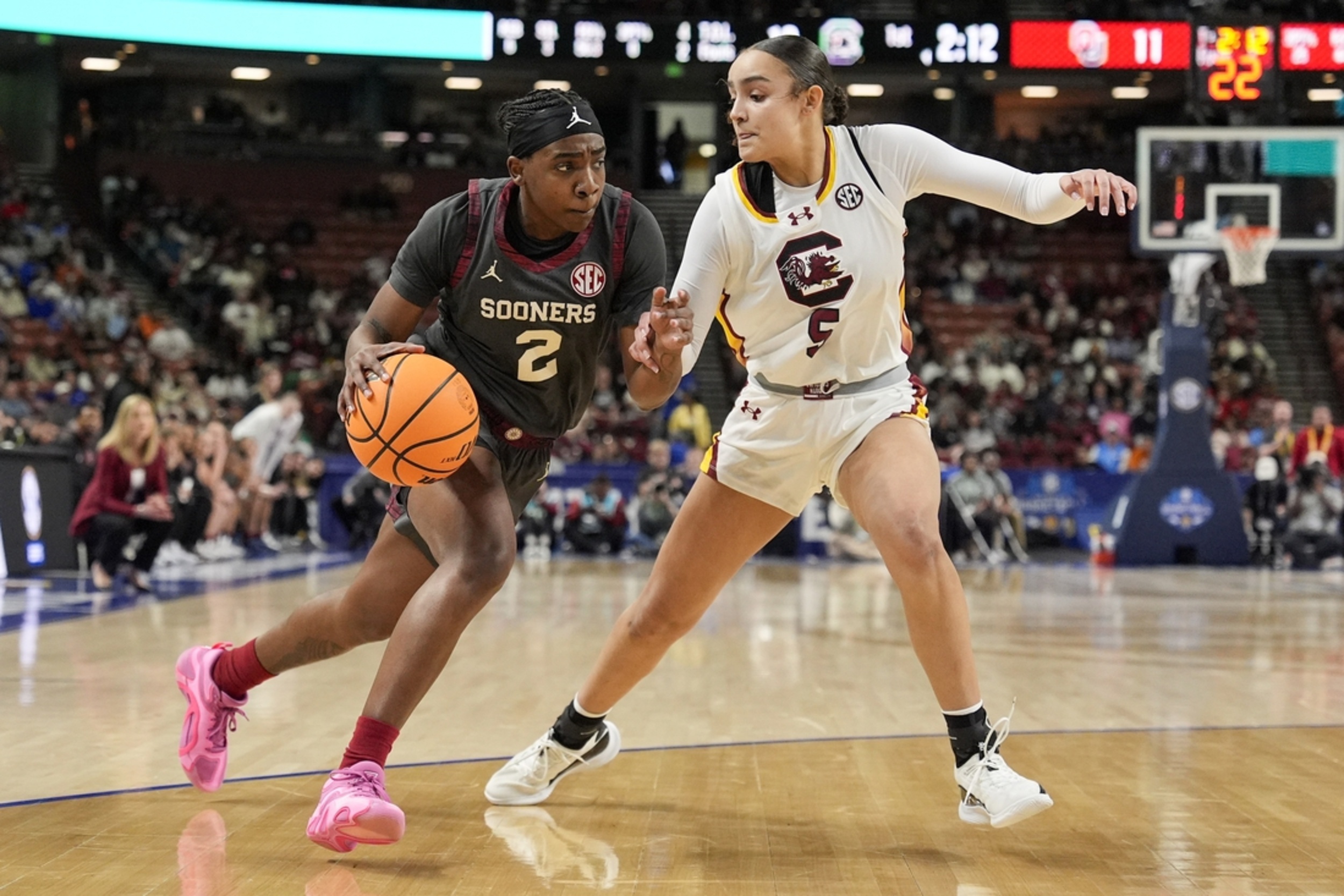 SEC tournament: No. 5 South Carolina beats No. 10 Oklahoma to reach final