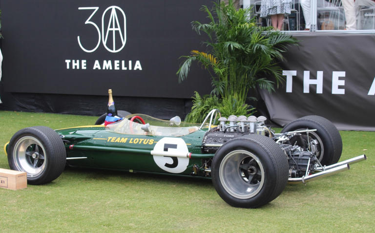 Ex-Jim Clark Lotus 49 F1 Car Wins 2025 Amelia Concours de Sport Best in ...
