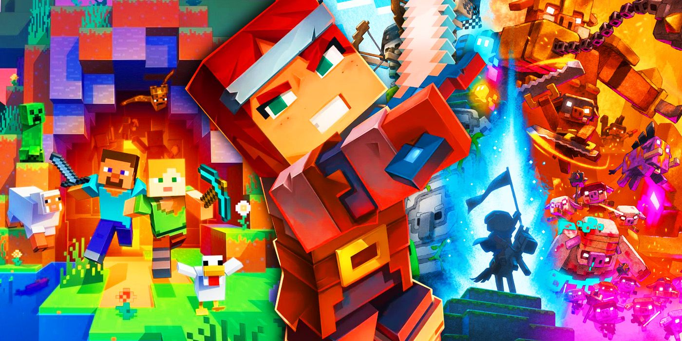 All Three Games In Minecraft Triple Bundle (& How Much It Costs)