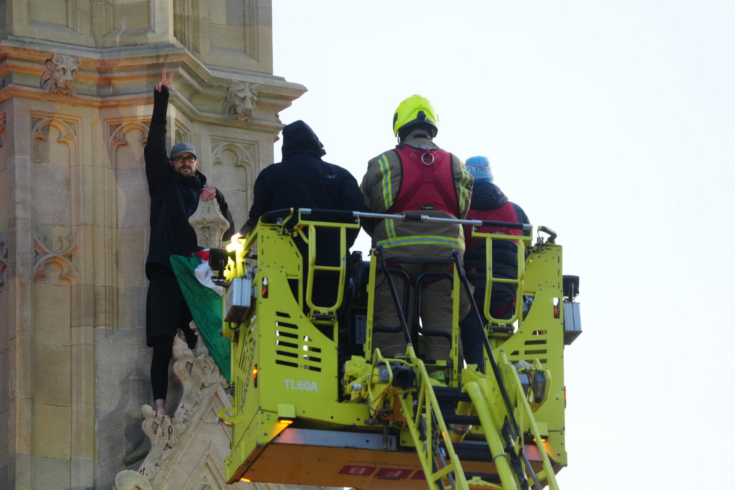 Pro-Palestine protester arrested after climbing Big Ben at Palace of ...