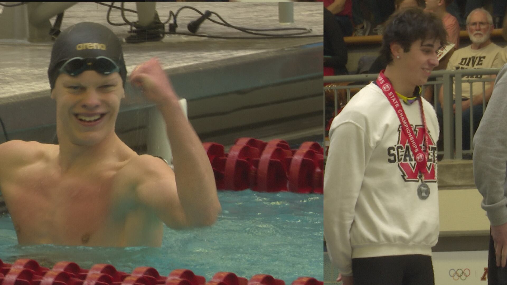Elliot Bartell and Dani Mauri bring home hardware at the Boys Class A State Swim and Dive Meet