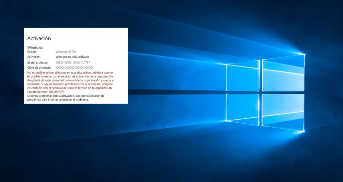 Cómo solucionar el error 0xC004F074 al activar Windows