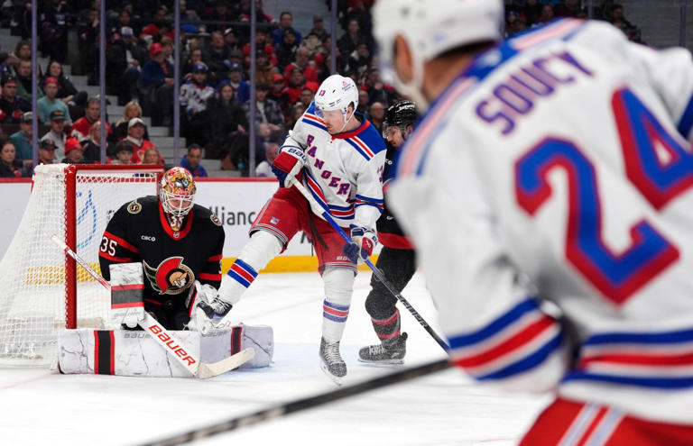 Carson Soucy makes splash with goal in his Rangers’ debut