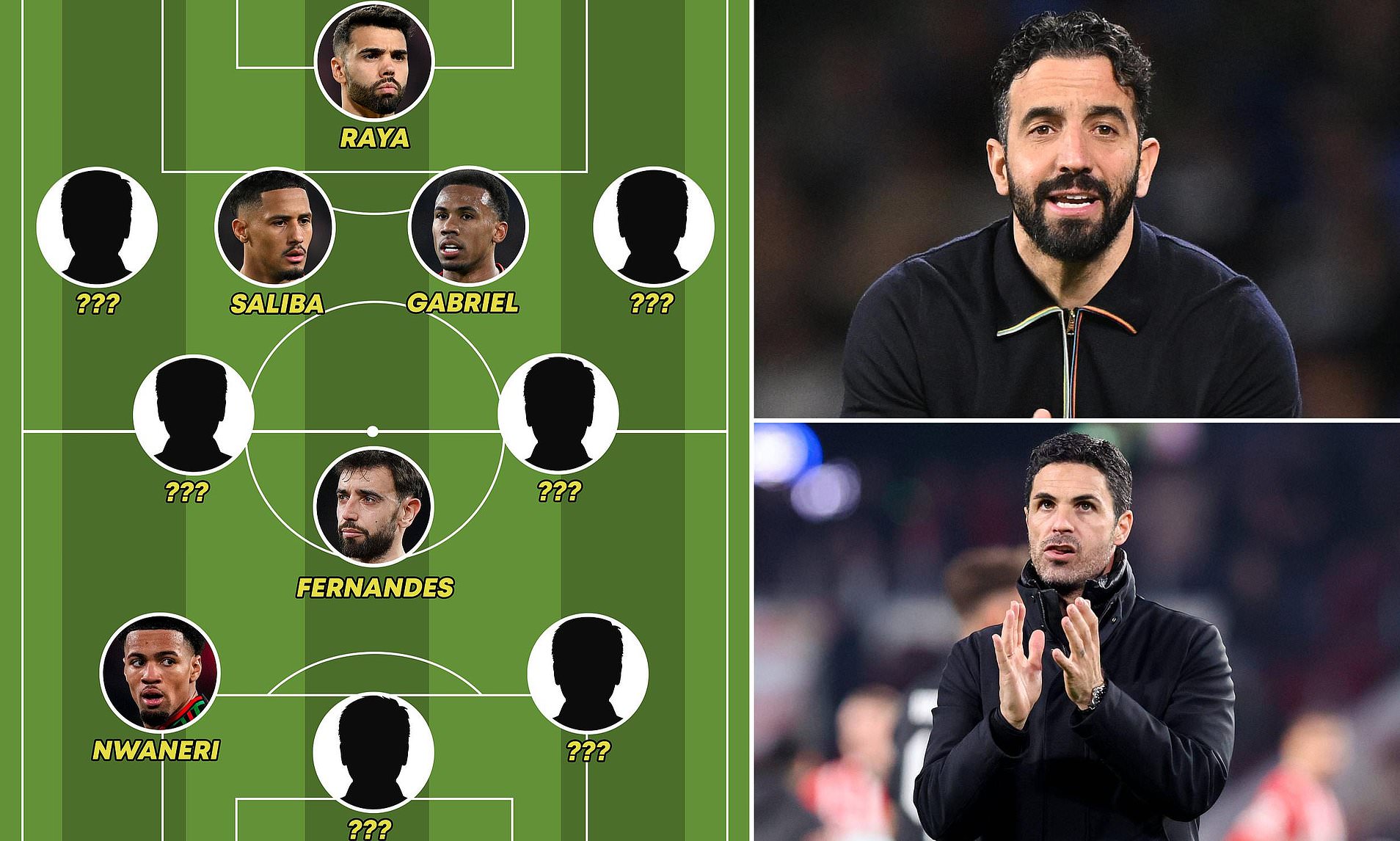 Man United vs Arsenal combined XI: Gunners dominate in defence behind a ...