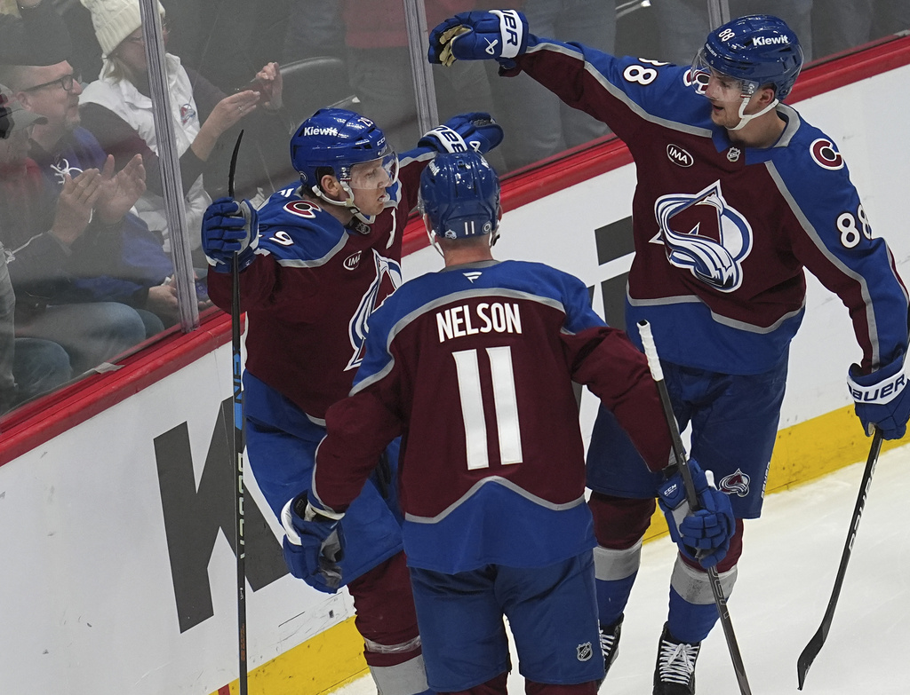 Fast-flying Avs forward Nathan MacKinnon closing in on 1,000-point ...