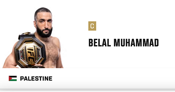 Belal Muhammad Gets Palestine Flag Next to Name on UFC Website