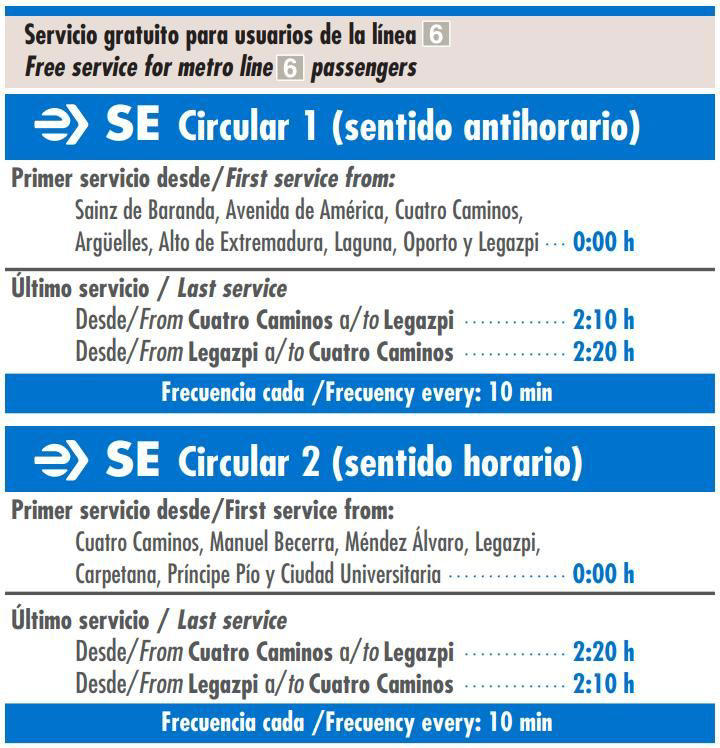 La línea 6 de Metro de Madrid adelanta su cierre a medianoche: bus ...