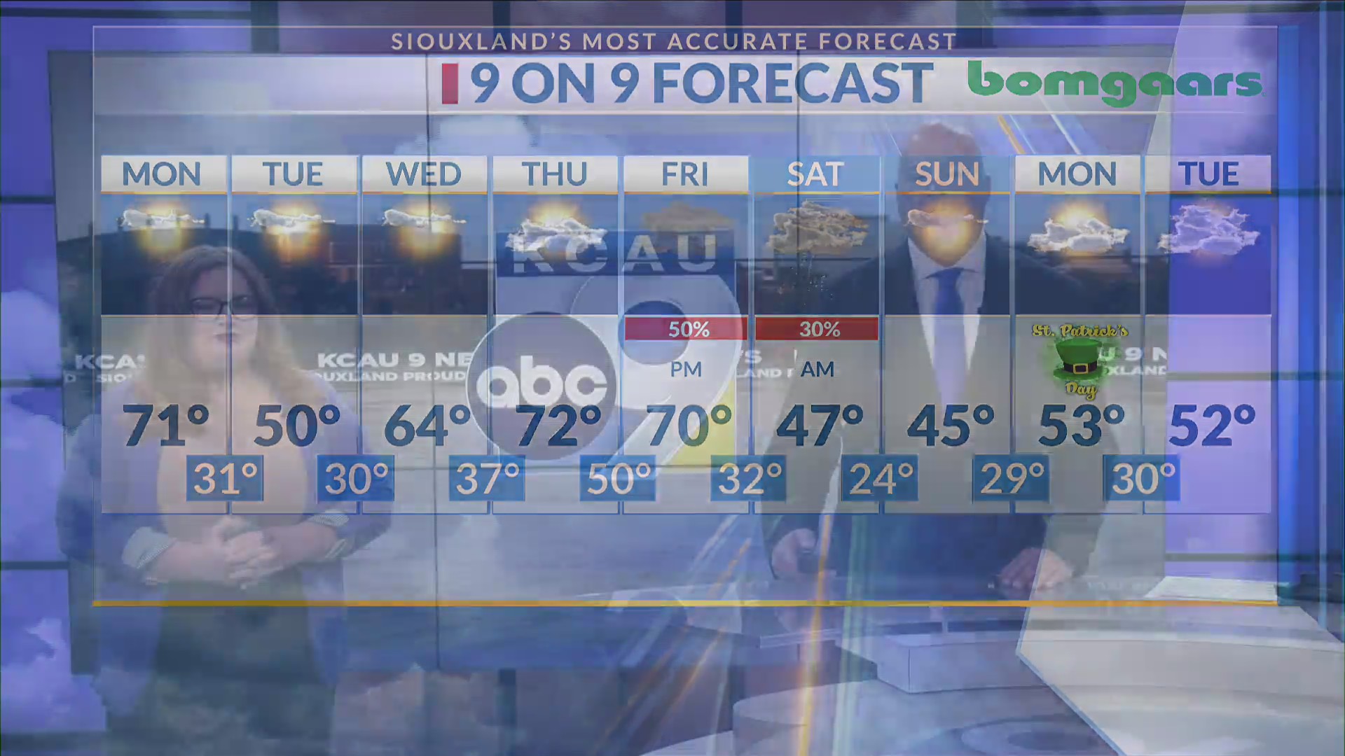 KCAU9 Weather at 5:30 p.m., Sunday, 3/9/25