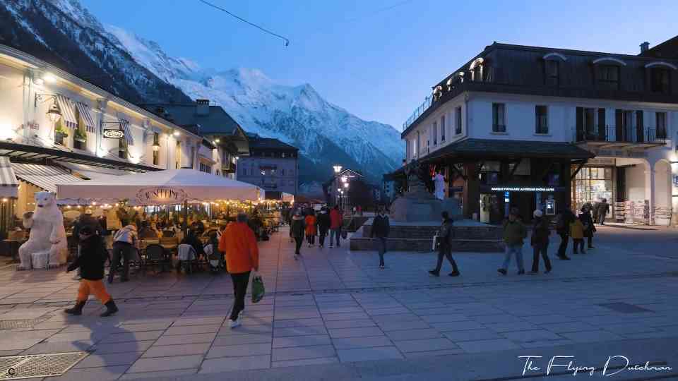Chamonix Mont Blanc Cozy Evening Walk With Vibrant Colors in France