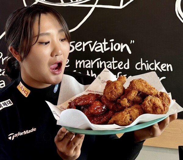 LPGA 2승 유해란 프로, 美 라스베이거스 BBQ 매장 방문