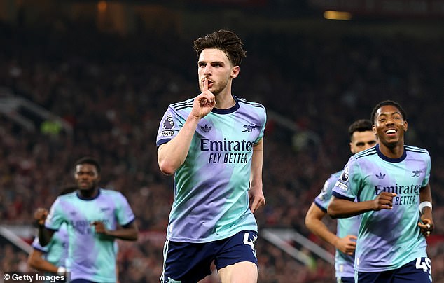 Man United 1-1 Arsenal: Declan Rice levels with fine strike after Bruno ...