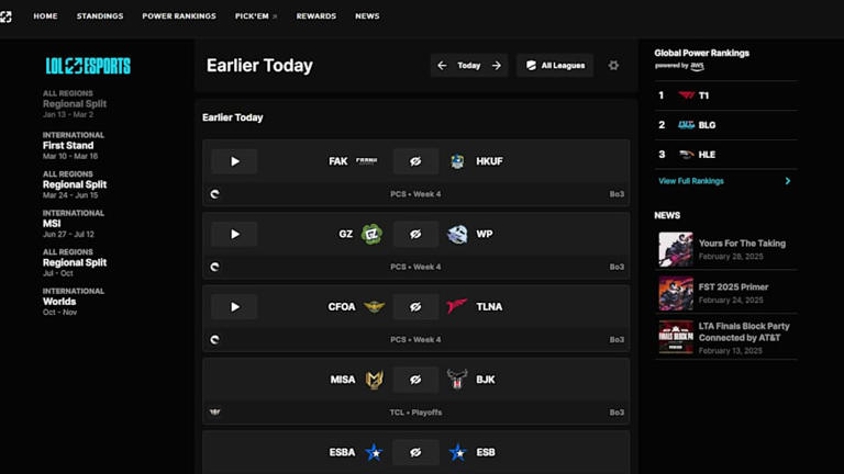 League of Legends First Stand 2025 - Format, Schedule, Teams