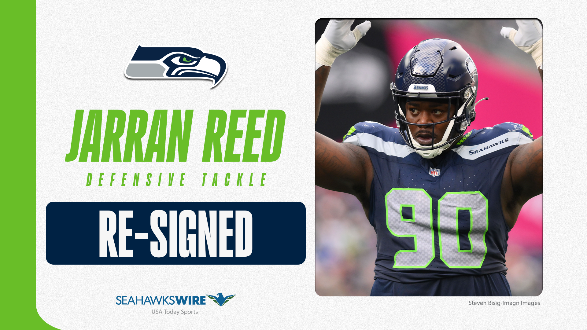 Seahawks re-sign DT Jarran Reed